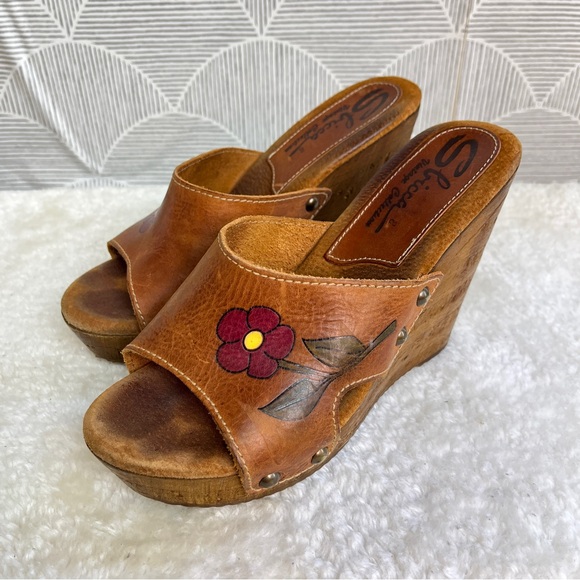 Shoes | Vintage Sbicca Cork Wedge Sandals | Poshmark